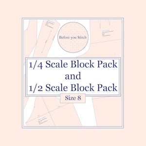 Size 8 - 1/2 Scale and 1/4 Scale Block Patterns Pack - Etsy