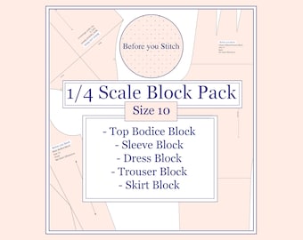 Size 8 - 1/2 Scale and 1/4 Scale Block Patterns Pack - Etsy