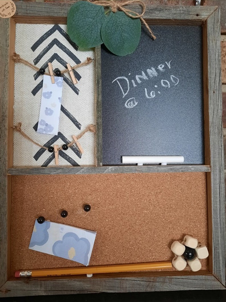 Pin Board,memo Board, Rustic Wood, Message Board, Wood, Distressed ...