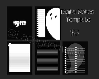 Notes Page Minimal Printable PDF Letter Size - Etsy