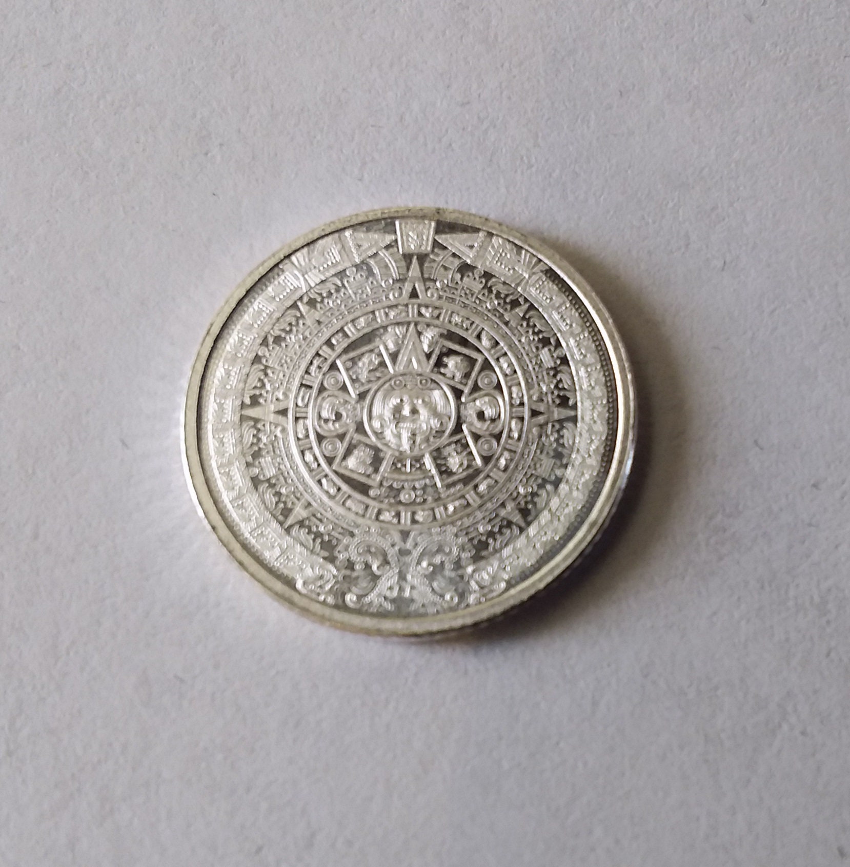 1/10 Oz Silver Aztec Calendar Round - Etsy
