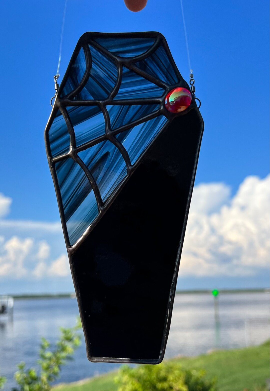 Coffin With Spider Web and Jewel Detail - Etsy