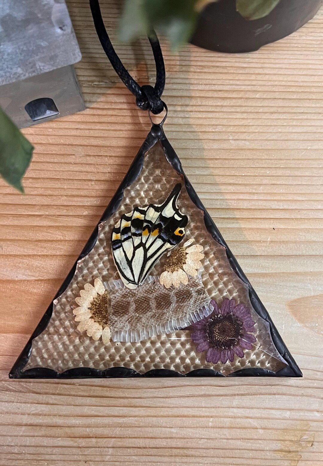 Stained Glass Suncatchers Memory Keepers Snake, Flower and Butterfly ...