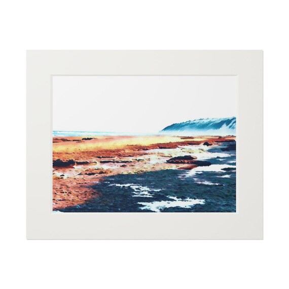 Exposed Rockpools Beach Poster Beach Wall Art Ocean Wall - Etsy