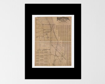 Old Chicago L Railway Map 1926 Vintage Windy City Illinois - Etsy