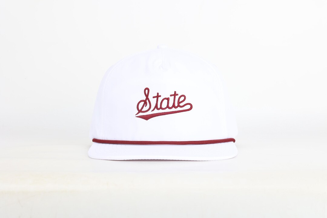 Mississippi State Script Poly Rope Hat - White - Etsy