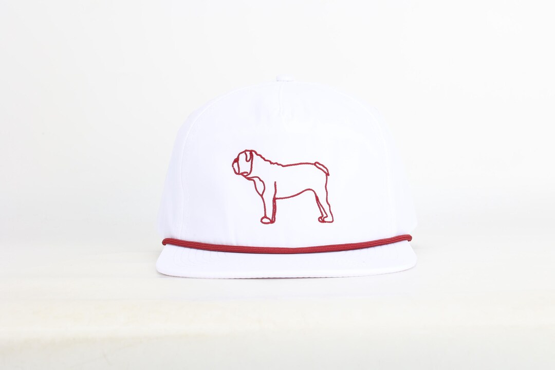 Mississippi State Bulldog Poly Rope Hat - White - Etsy