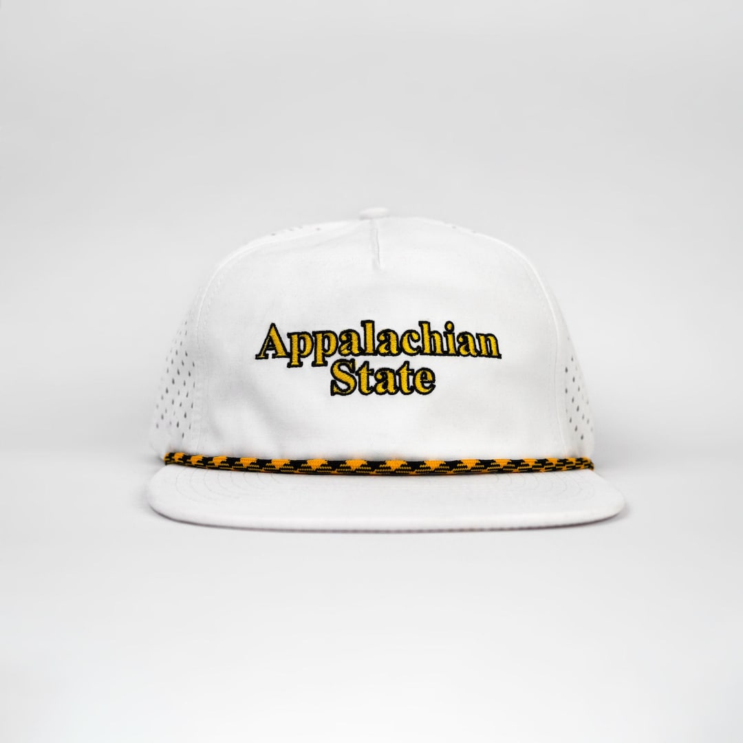 Appalachian State Rope Hat- Soft White Performance Unstructured - Etsy
