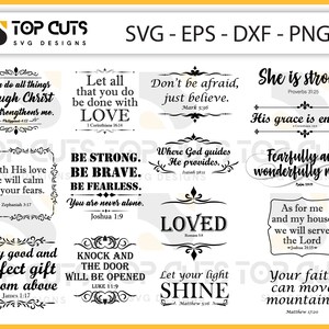 Bible Verse PNG SVG DXF Cut Files Bible Verse Wall Art Wall - Etsy ...
