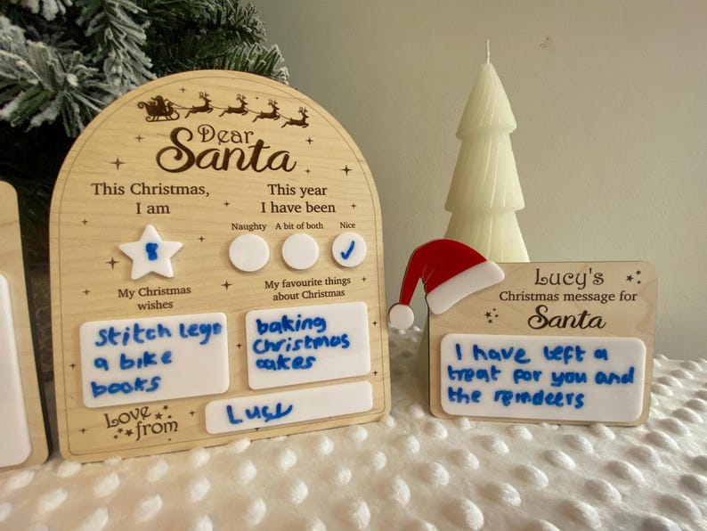 DIGITAL FILE, Dear Santa Christmas Letter Board SVG, Christmas List and ...