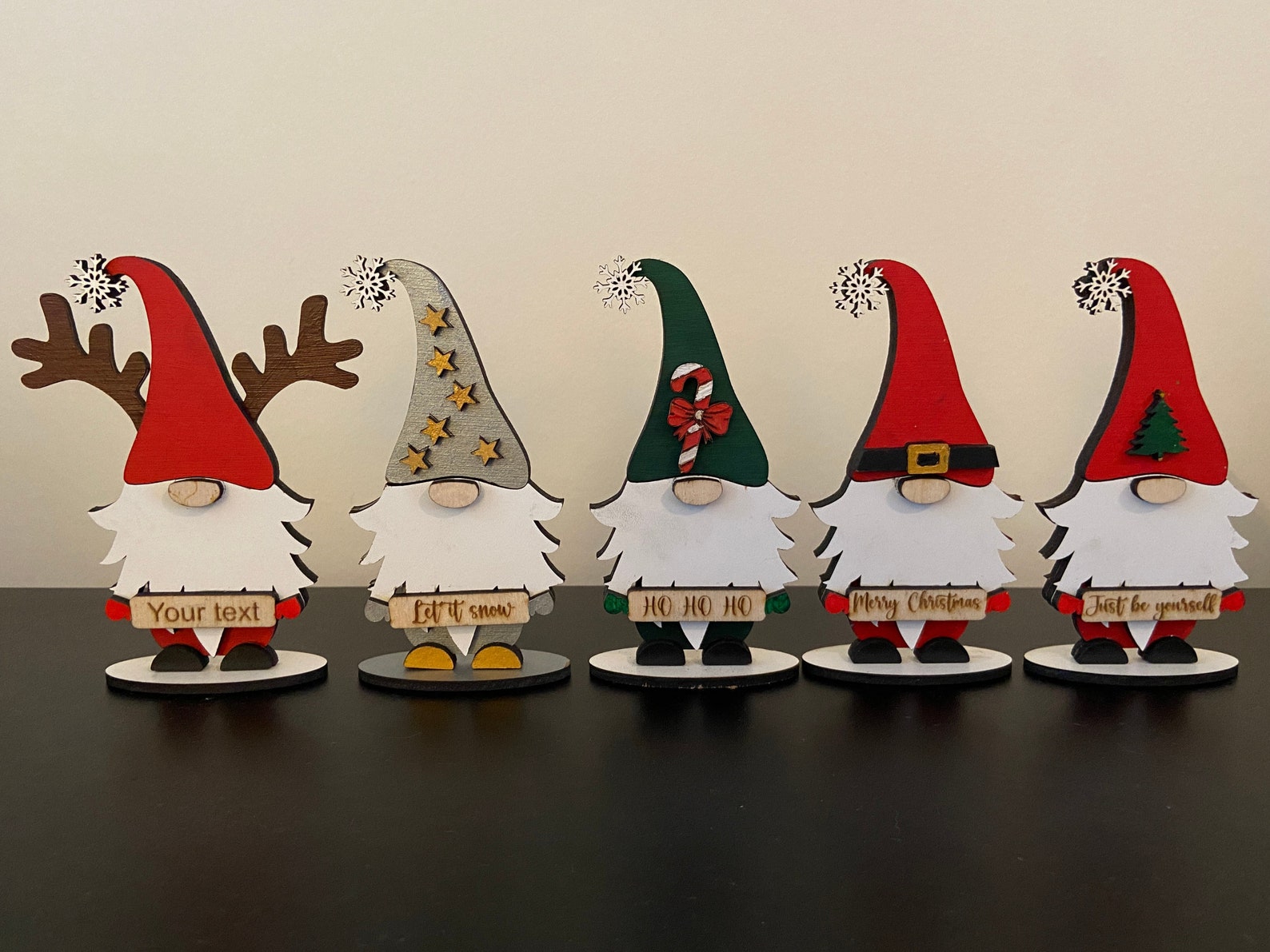DIGITAL FILE, Set of 9 Christmas Gnomes Bundle With Stands ...