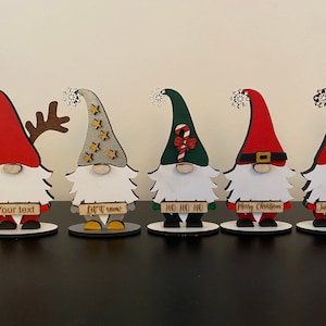 DIGITAL FILE, Set of 9 Christmas Gnomes Bundle With Stands ...