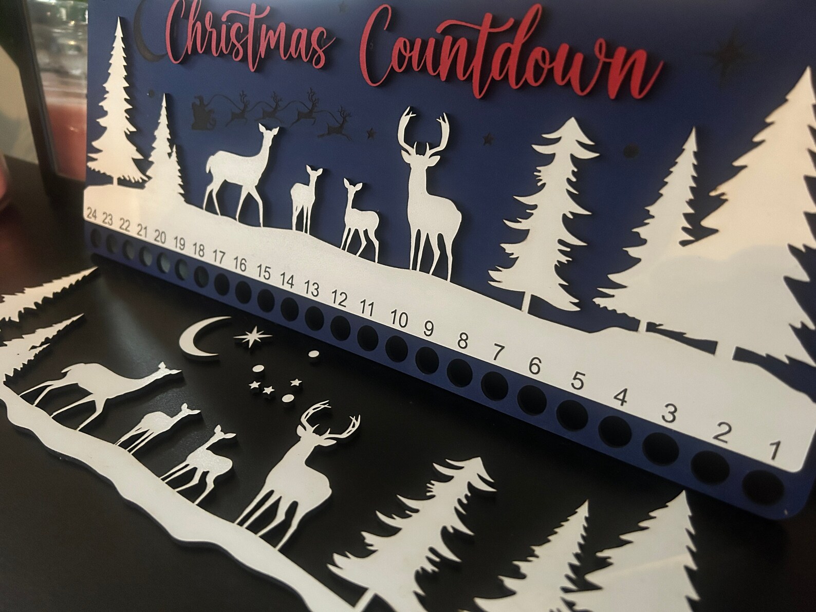 DIGITAL FILE, Christmas Countdown Calendar, Candy Cane Countdown ...