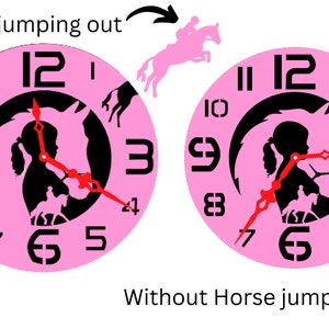 DIGITAL FILE, Laser Cut Horse Pony Wall Clock With Girl SVG File ...