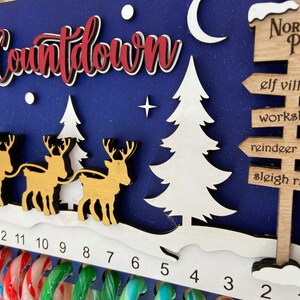 DIGITAL FILE, Candy Cane Christmas Countdown Calendar, Santas Sleigh ...