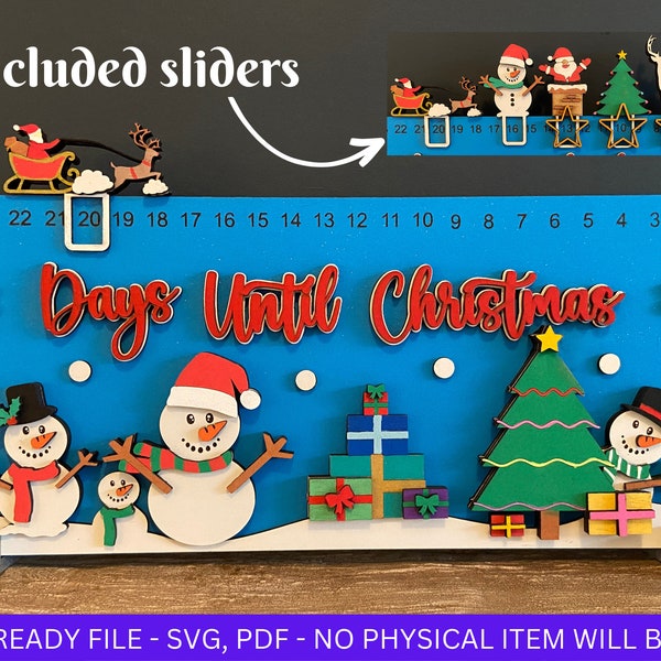 Christmas Countdown Calendar - Etsy