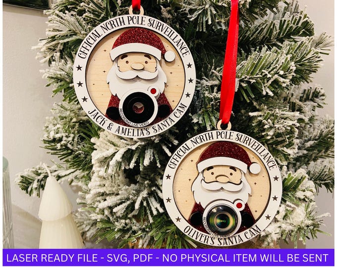 Santa Cam Ornament With Real Camera Lens Santa Cam Santa Cam Ornament ...