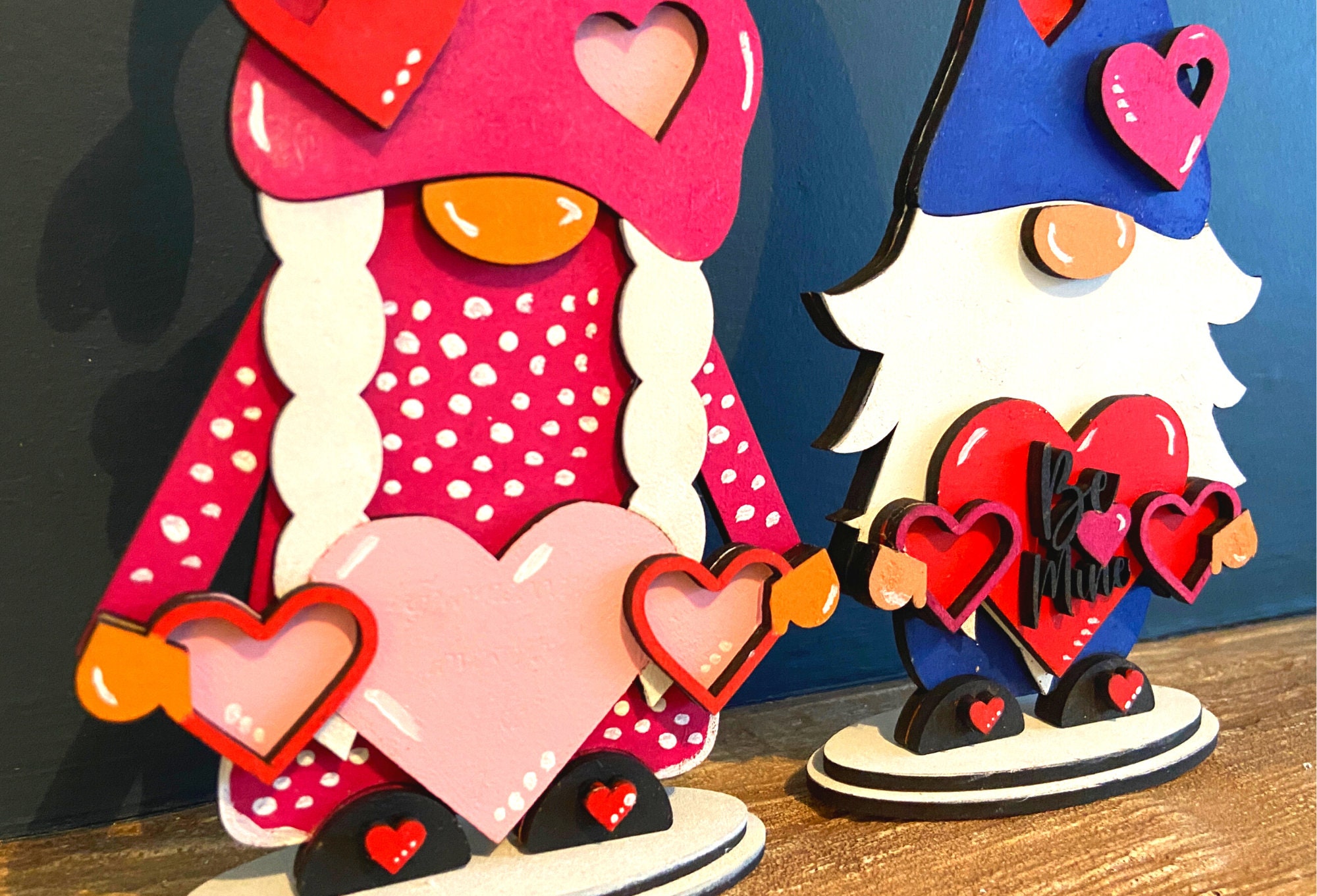 DIGITAL FILE Valentine Standing Gnomes Girl Boy SVG File Set - Etsy