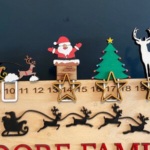 DIGITAL FILE, Personalized Family Name Christmas Countdown Calendar ...