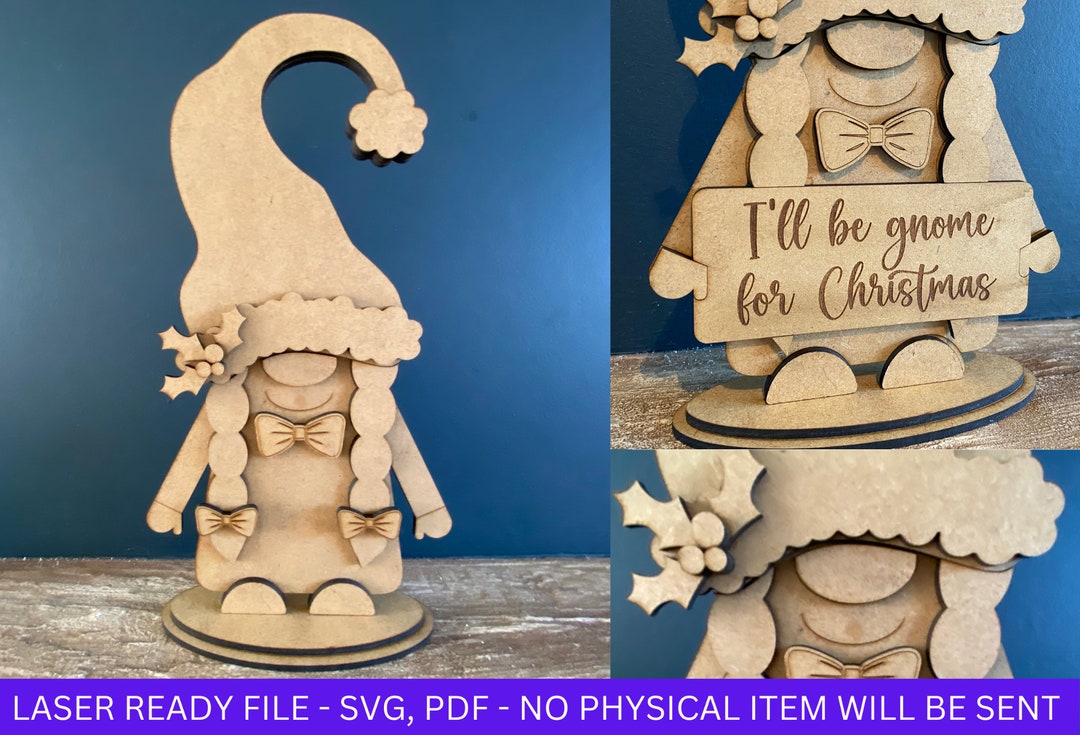 DIGITAL FILE, Large Mrs Christmas Gnome Gonk With Stands, Can ...