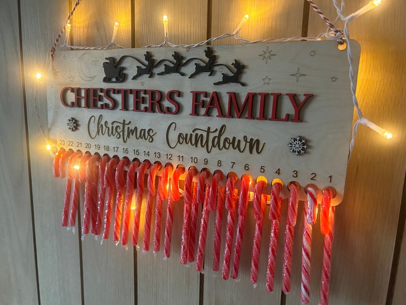 DIGITAL FILE, Christmas Countdown Calendar, Candy Cane Countdown, SVG ...