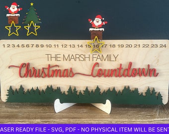 Digital Christmas Countdown SVG Digital File Only - Etsy