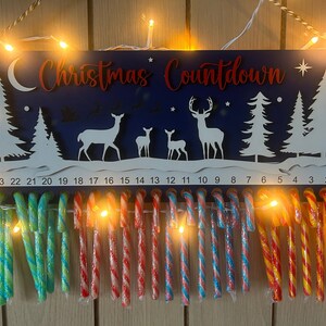 DIGITAL FILE, Christmas Countdown Calendar, Candy Cane Countdown ...