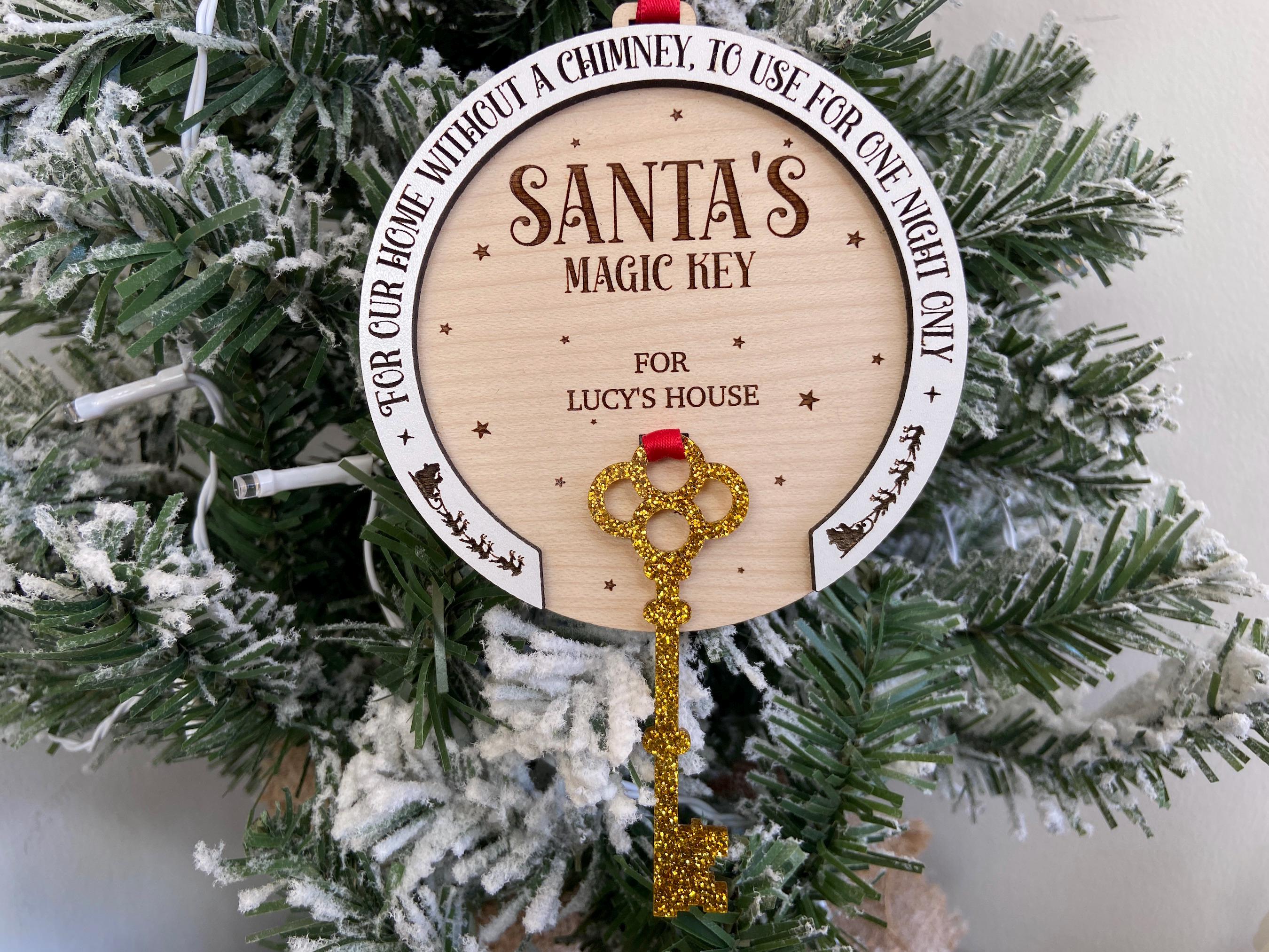 DIGITAL FILE, Santa's Magic Key SVG File, Christmas Ornament Door ...