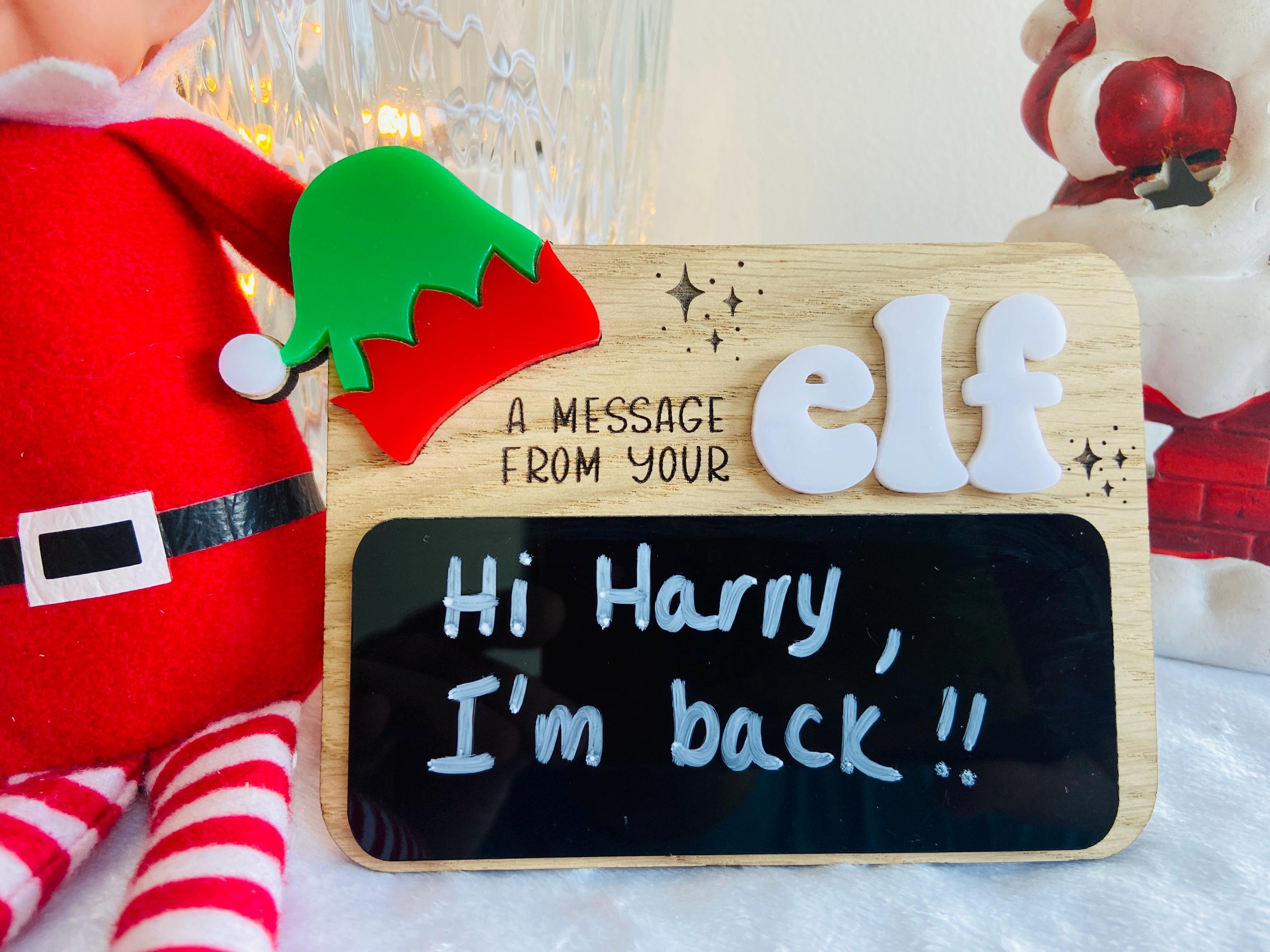 DIGITAL FILE, A Message From Your Elf Board Svg File, With Footprints ...