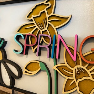 DIGITAL FILE, Welcome Spring Flower Sign SVG, Hello Spring Sign Shelf ...