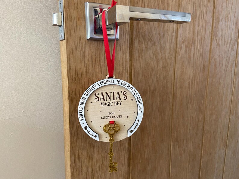 DIGITAL FILE, Santa's Magic Key SVG File, Christmas Ornament Door ...