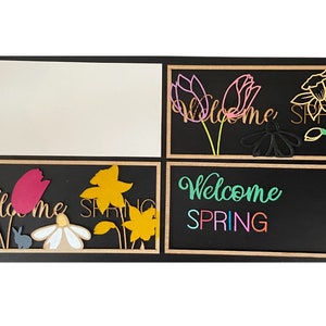 DIGITAL FILE, Welcome Spring Flower Sign SVG, Hello Spring Sign Shelf ...