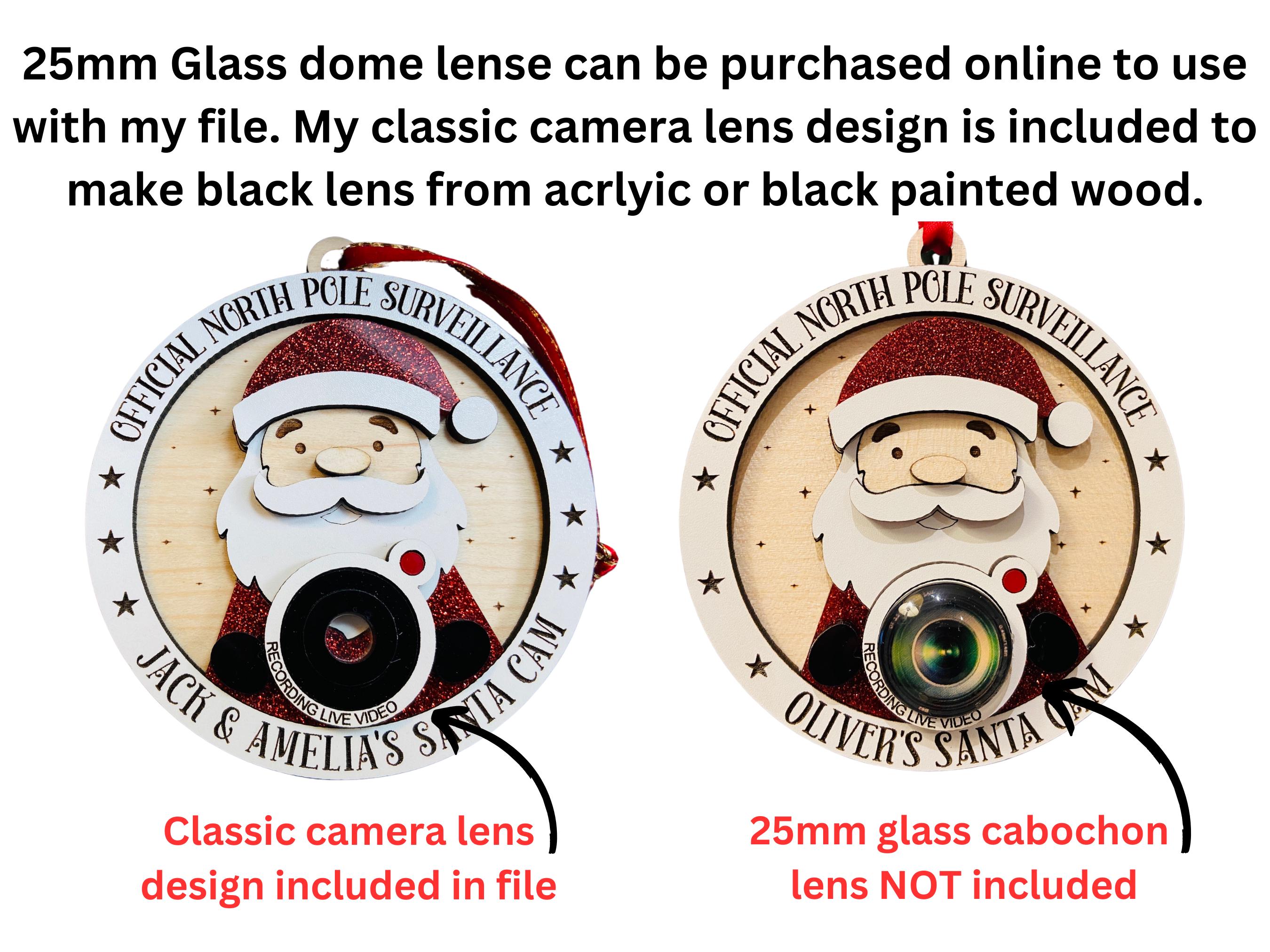 DIGITAL FILE, 3D Santa Cam Christmas Ornament, SVG Laser Cut File ...