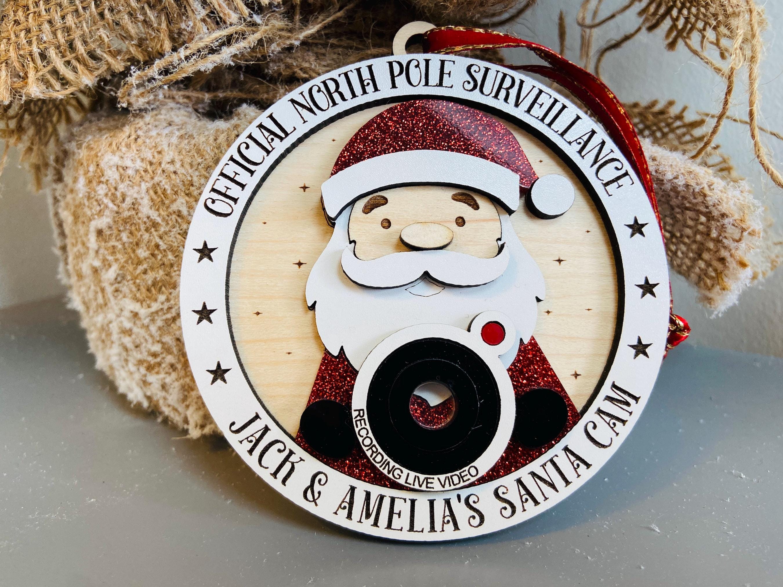 DIGITAL FILE, 3D Santa Cam Christmas Ornament, SVG Laser Cut File ...