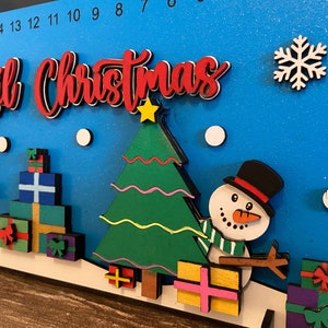 DIGITAL FILE Snowman Sliding Christmas Countdown Calendar - Etsy