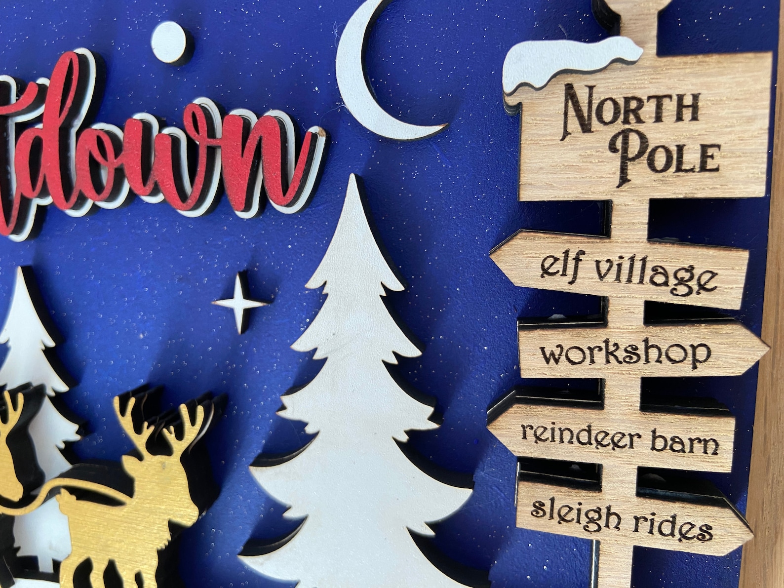 DIGITAL FILE, Candy Cane Christmas Countdown Calendar, Santas Sleigh ...
