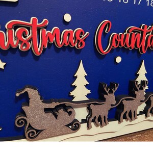 DIGITAL FILE, Sliding Christmas Countdown Calendar, Santa and His ...