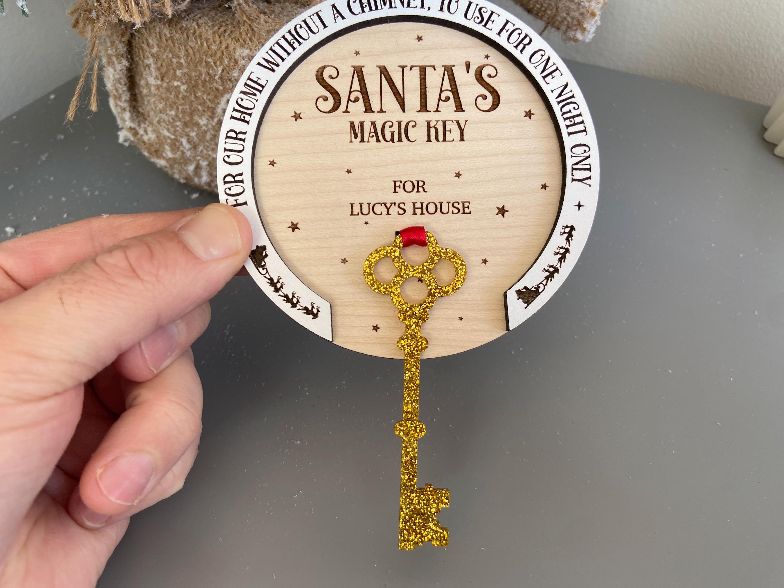 DIGITAL FILE, Santa's Magic Key SVG File, Christmas Ornament Door ...