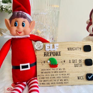 DIGITAL FILE, Elf Report Board Svg File, With Footprints Template, Elf ...