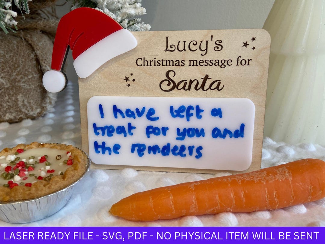 DIGITAL FILE, Personalised Christmas Message for Santa Board SVG ...