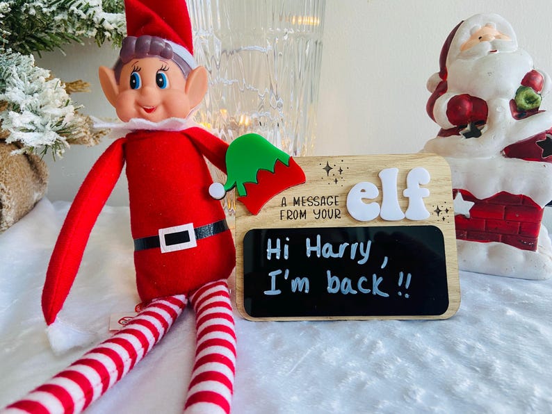 DIGITAL FILE, A Message From Your Elf Board Svg File, With Footprints ...