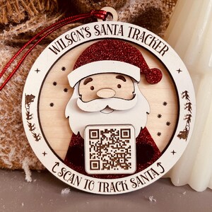 DIGITAL FILE, Santa Tracker Christmas Ornament SVG File, Personalised ...