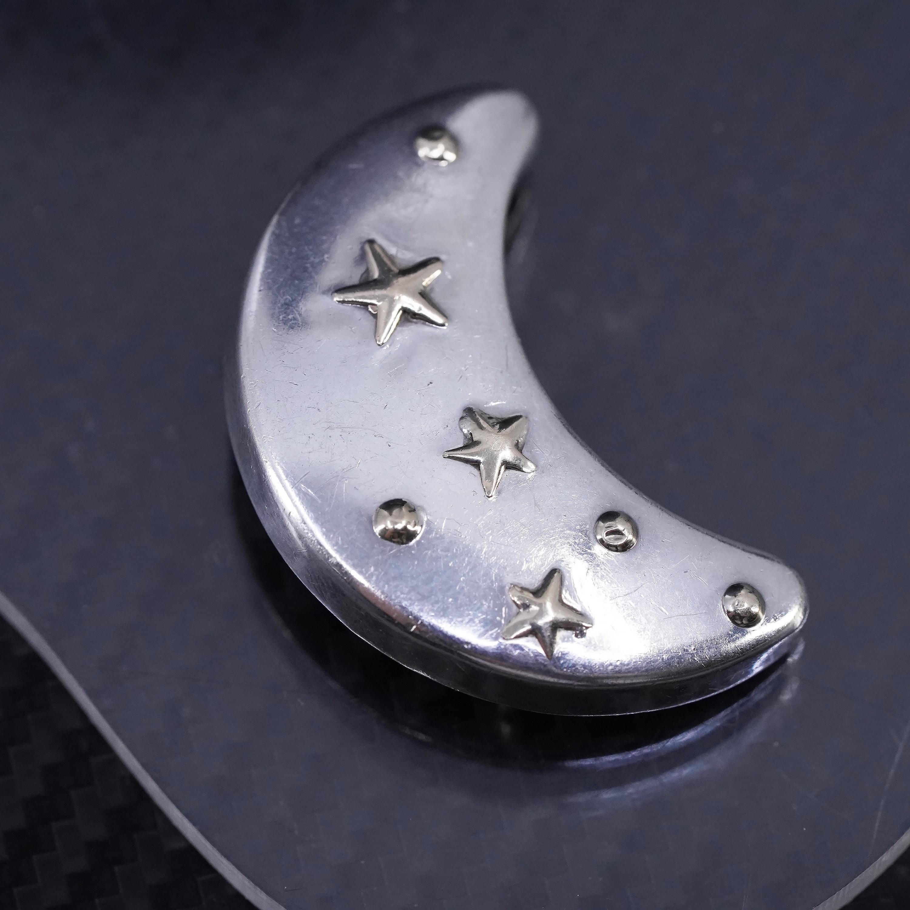 Vintage CL Two Tone 14K Yellow Stars With Sterling Silver 925 Handmade ...