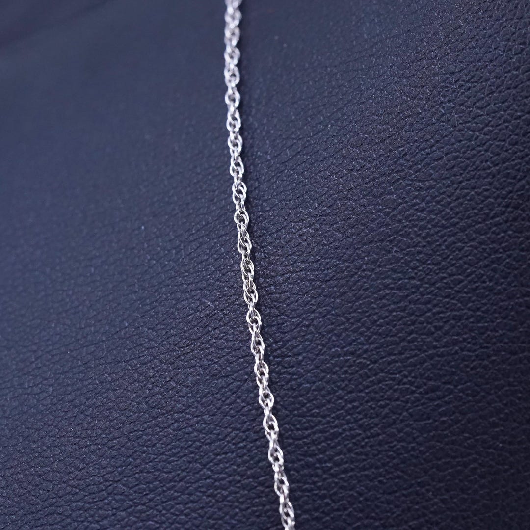 18” 1mm, Vintage Italian Sterling Silver 925 Singapore Rope Chain ...