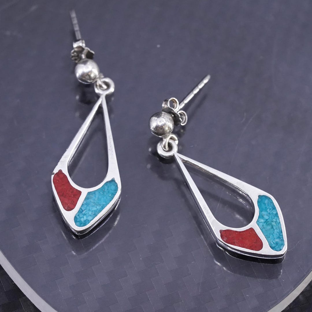 Vintage Wheeler Jewelry Sterling Silver 925 Handmade Earrings With ...