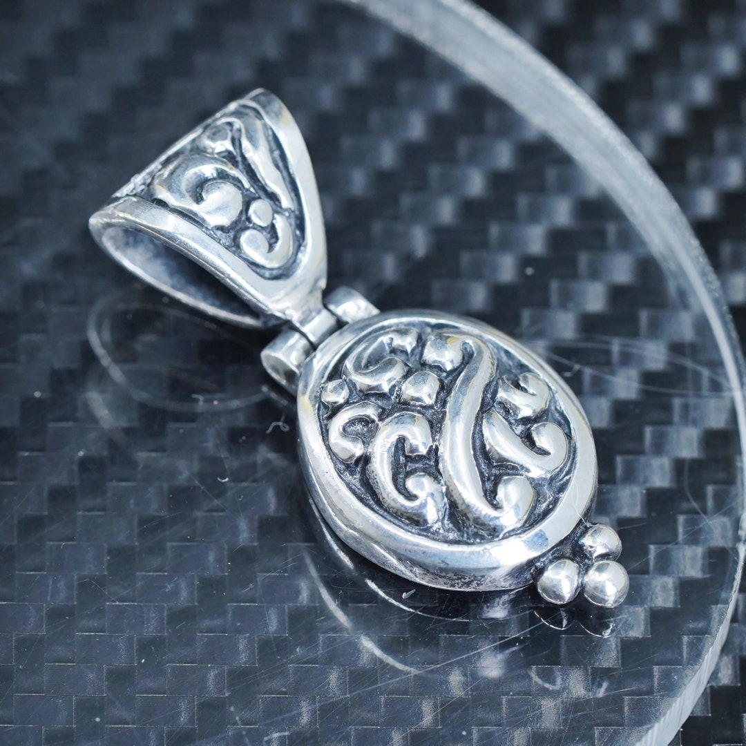 Vintage Sterling Silver 925 Handmade Filigree Pendant, Stamped 925 - Etsy
