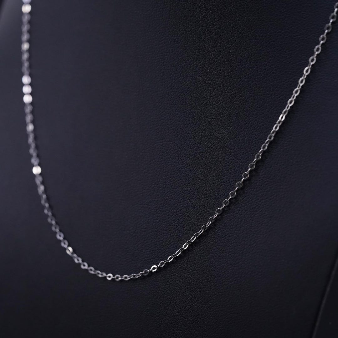 18” 2mm, Vintage Mexico Sterling Silver 925 Flatten Circle Chain ...