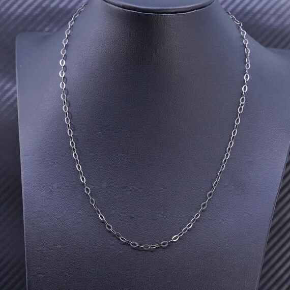18” 3mm, vintage Italian sterling silver 925 flatten … - Gem