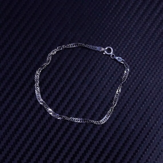 7” 4mm, vintage Italian sterling silver 925 handmade … - Gem