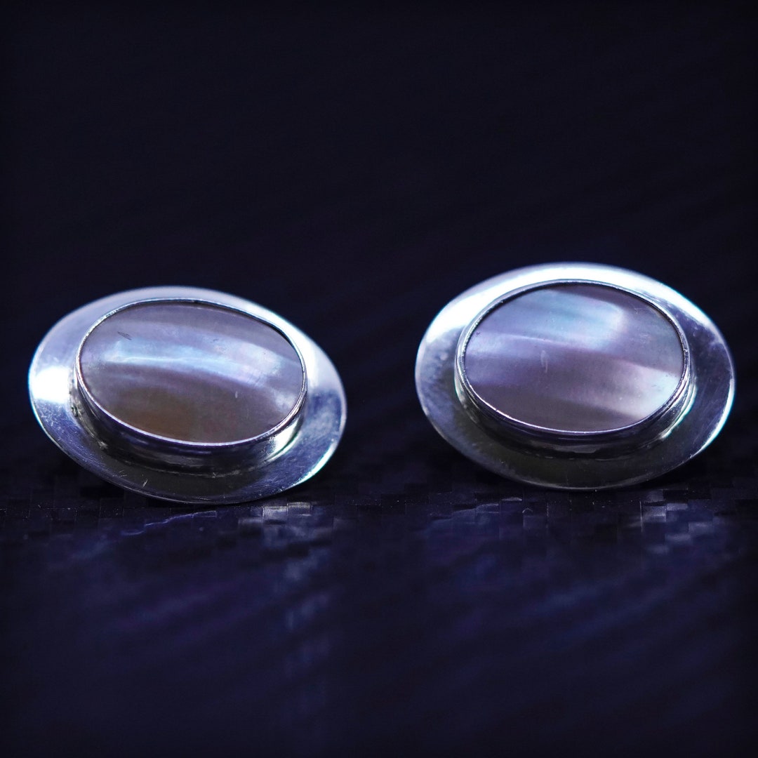 Native American George Nakai Navajo Sterling Silver 925 Oval Studs ...